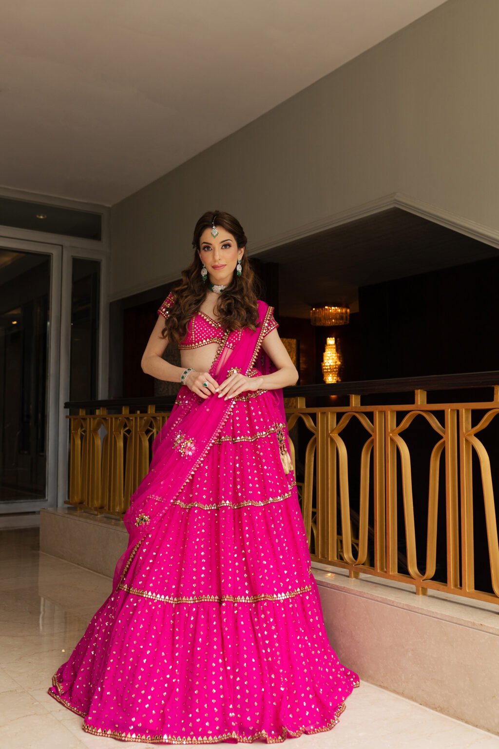 Maia Sethna In Fuschia Multi Tier Lehenga Set - Vvani